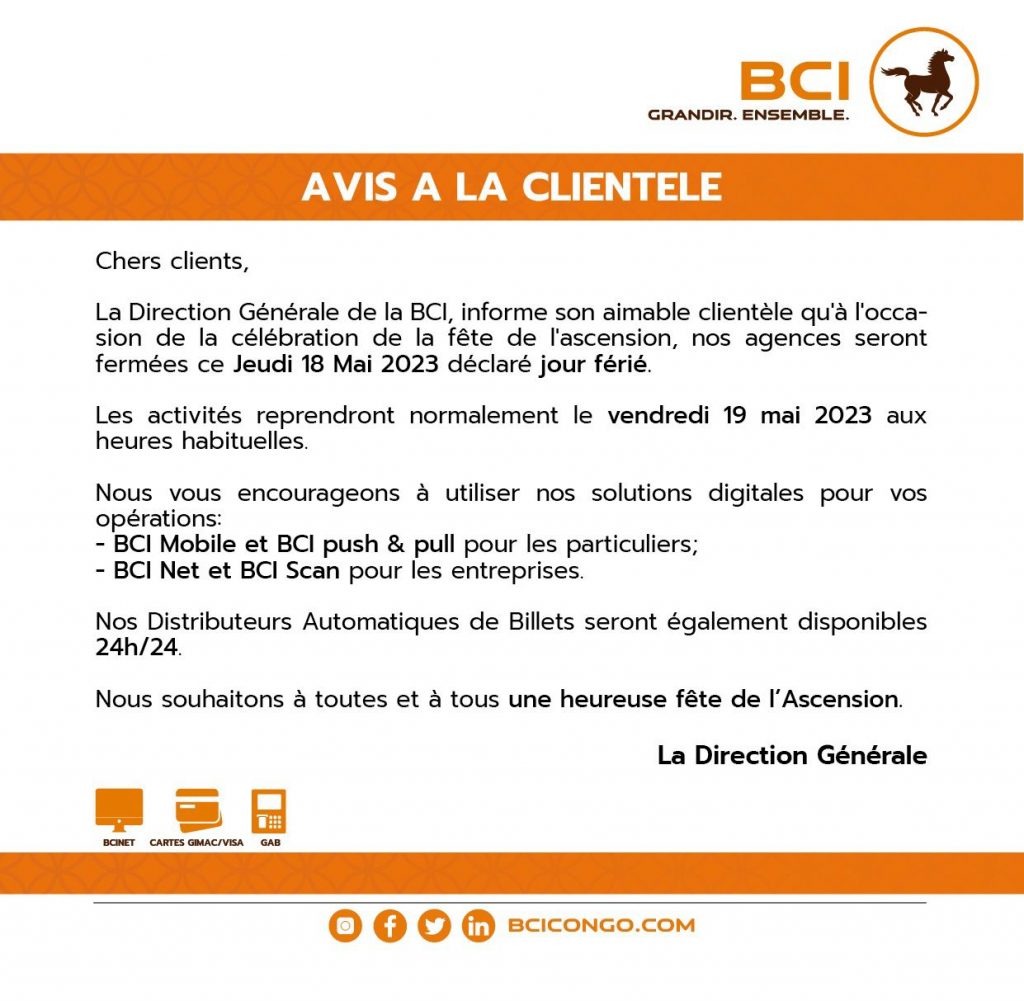 BCI – BANQUE COMMERCIALE INTERNATIONALE
