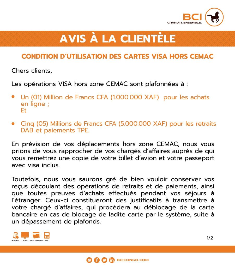 BCI – BANQUE COMMERCIALE INTERNATIONALE