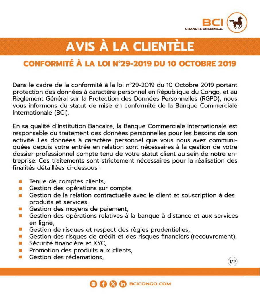 BCI – BANQUE COMMERCIALE INTERNATIONALE
